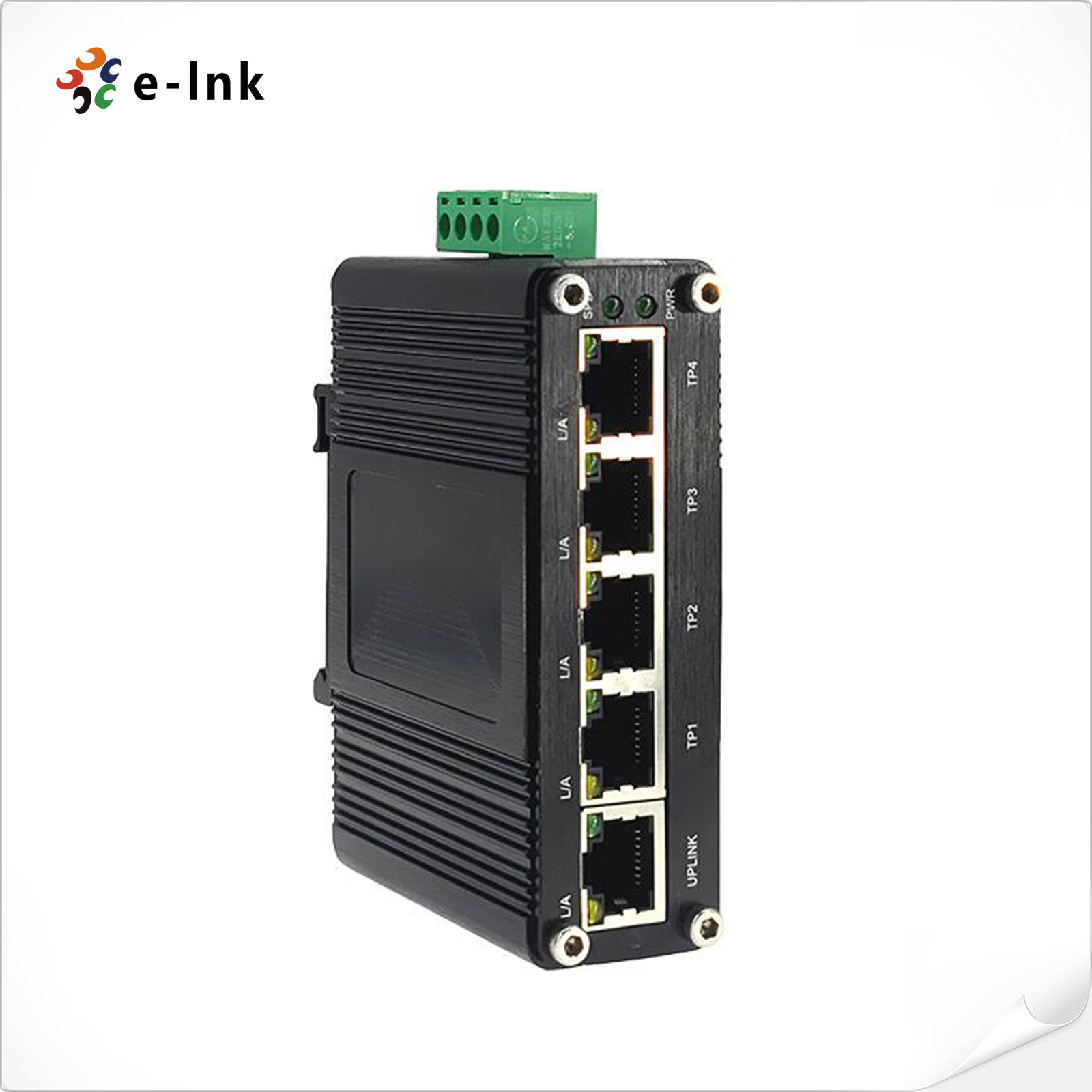 Mini Industrial 5 Ports Gigabit Ethernet Switch 12 - 48VDC DIN Rail ...