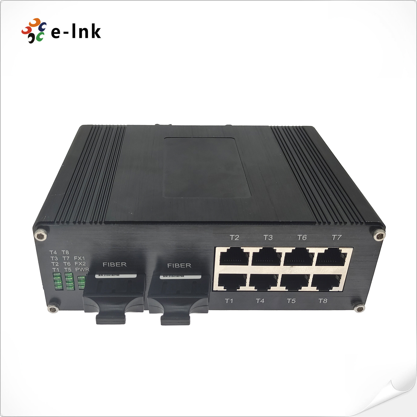 Din Rail Industrial Ethernet Switch 8 Ports 10 100Base-T + 2 Ports ...