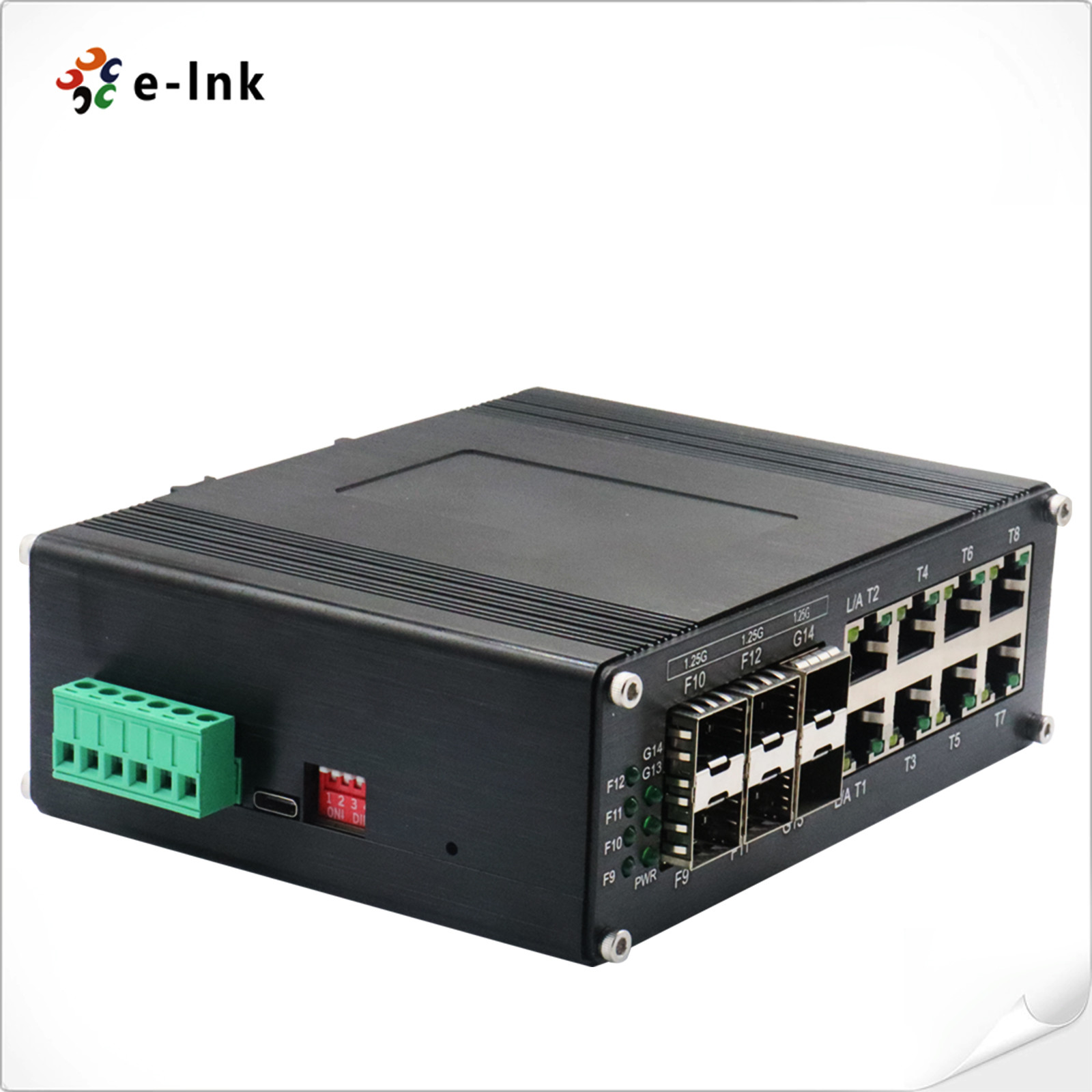 Managed PoE Switch 10/100/1000Mbps 8-Port 10/100/1000T 802.3at PoE + 6 ...
