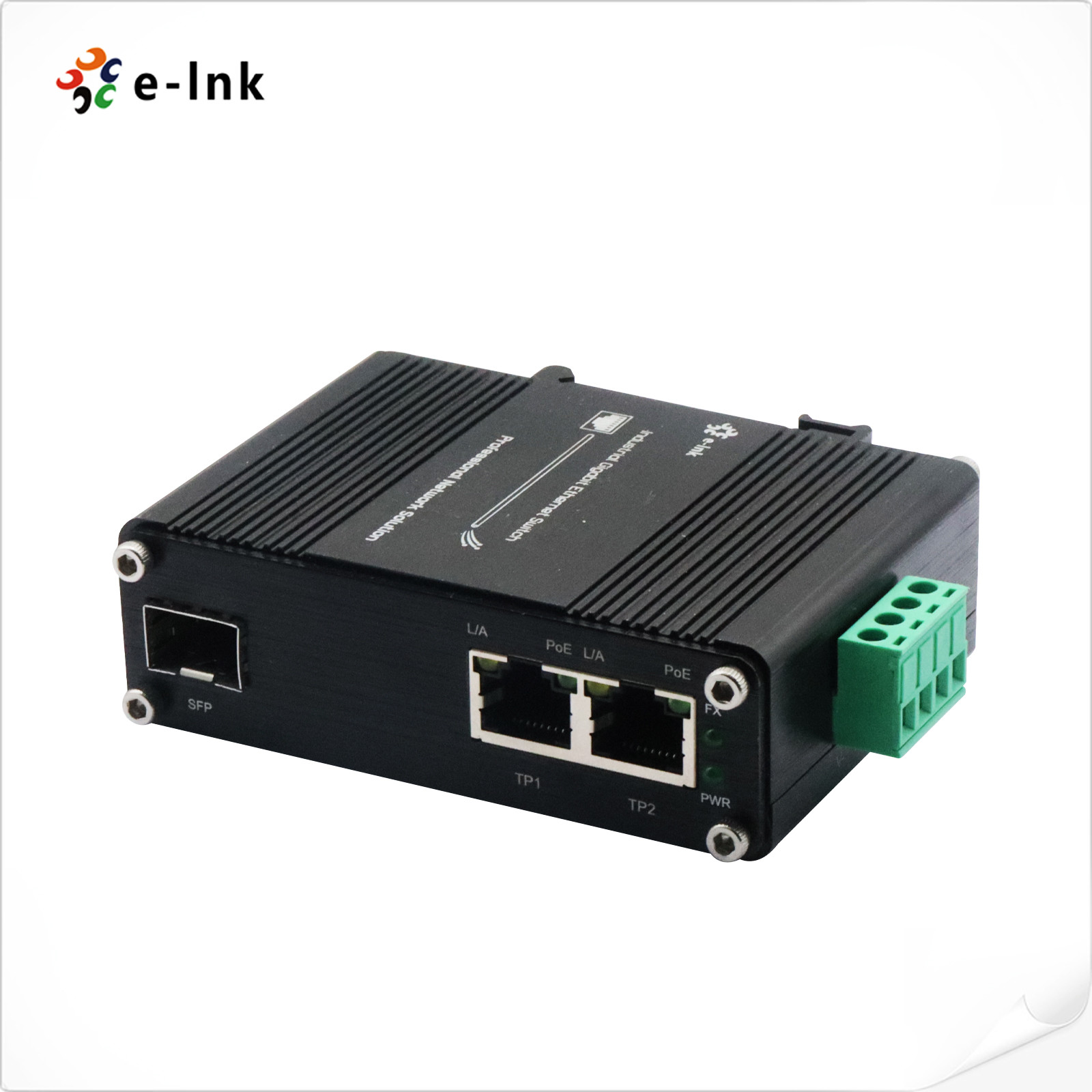60W Fiber Optic To Ethernet Converter Sfp To Rj45 Converter 2xPOE 48V DC