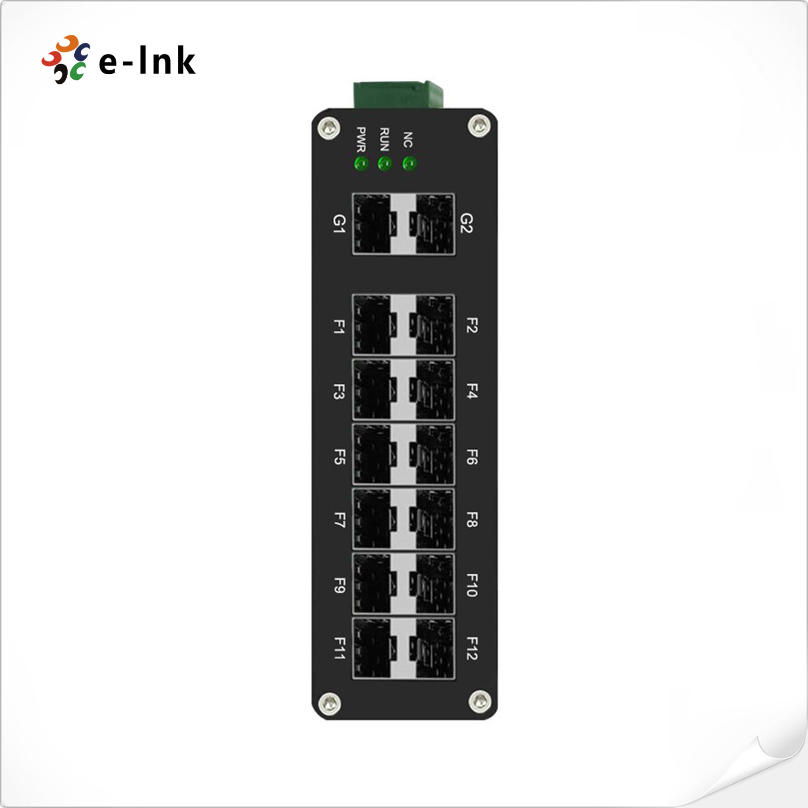 Gigabit Industrial Fiber Switch 12 Port 1000X SFP + 2 Port 1000X SFP
