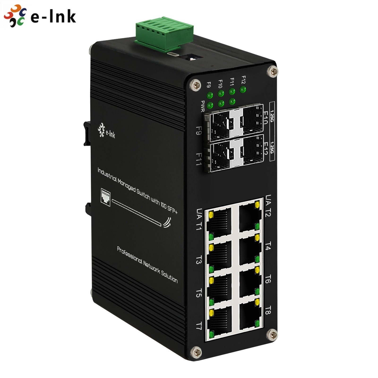 Managed Industrial Ethernet Switch 8 Port 10/100/1000T RJ45 Connector