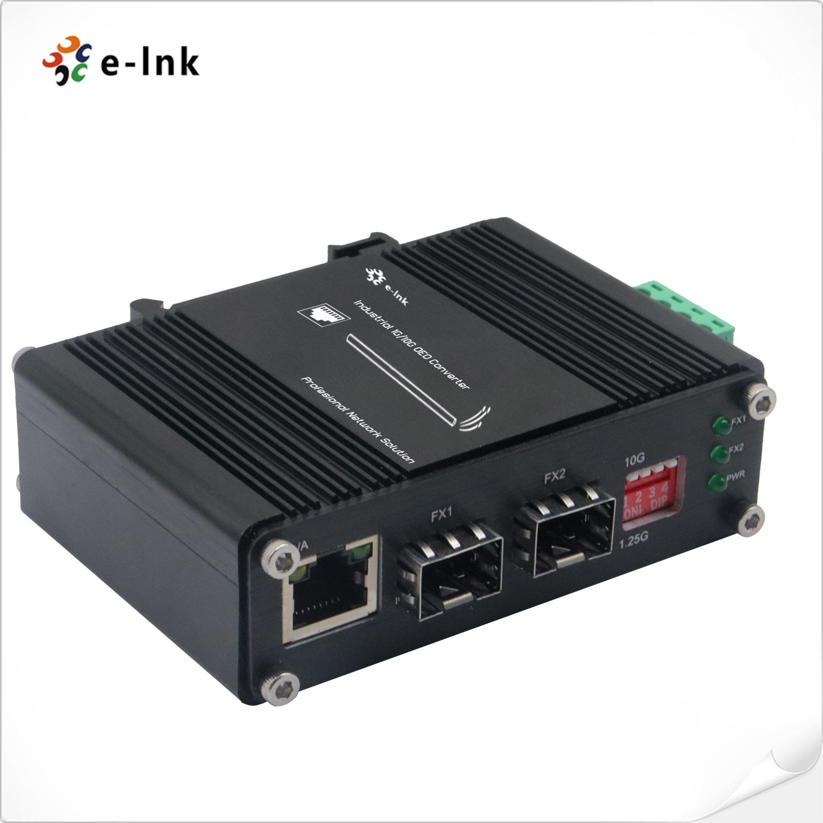 Industrial 10G Ethernet Media Converter With 3R Repeater Equipment