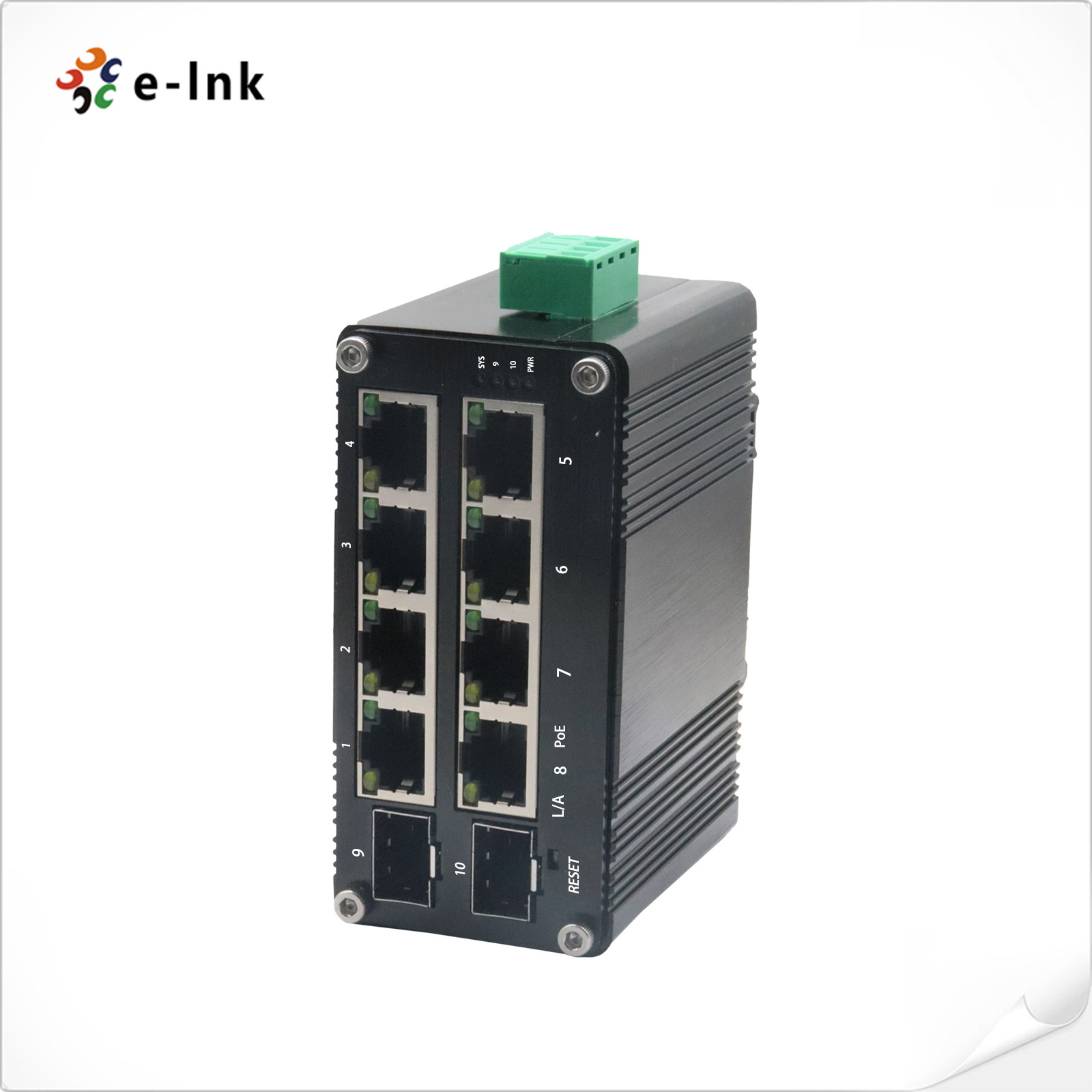Mini Managed Industrial Ethernet Switch SFP Redundant Power Inputs
