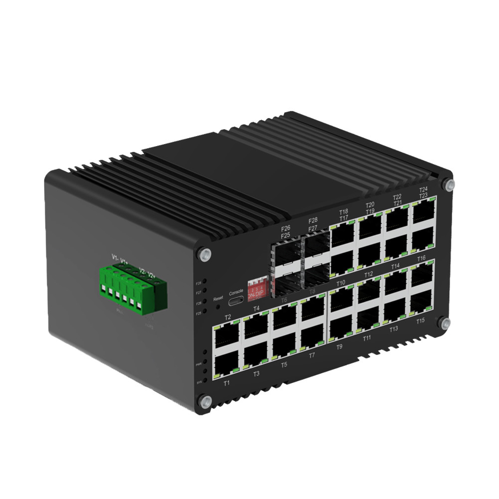 Industrial L2+ 24-Port 10/100/1000T 802.3at PoE + 4-Port 1000X SFP ...