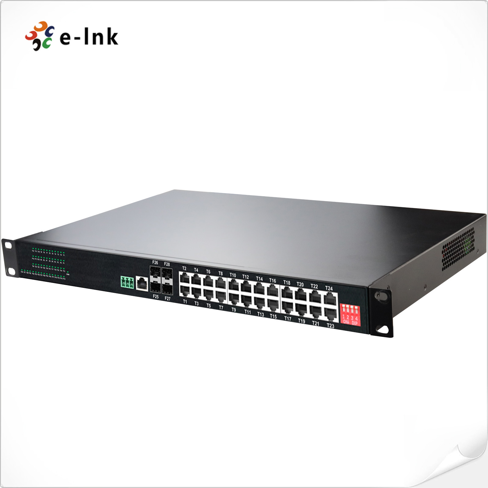 Industrial L2+ Rackmount 24-Port 10/100/1000T + 4-Port 1000X SFP ...
