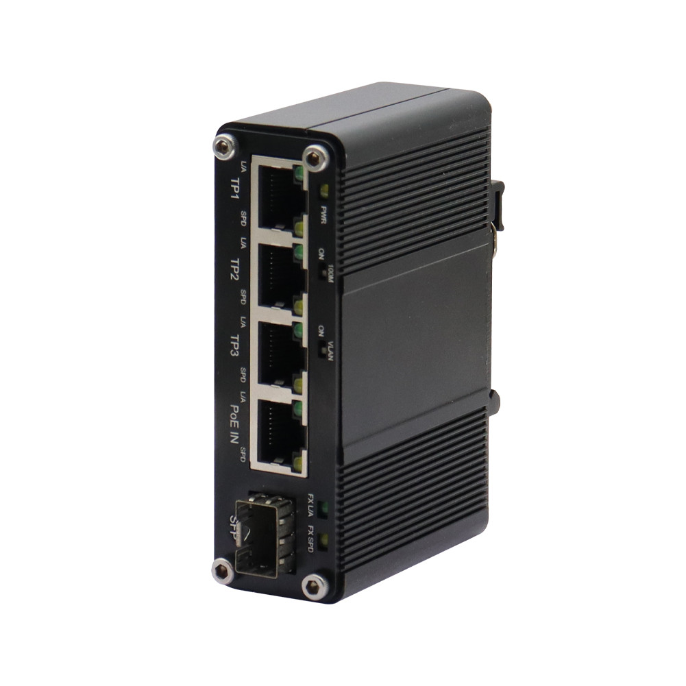 Mini 3-Port 10/100/1000T + 1-Port 100/1000X SFP Ethernet Adaptor with ...