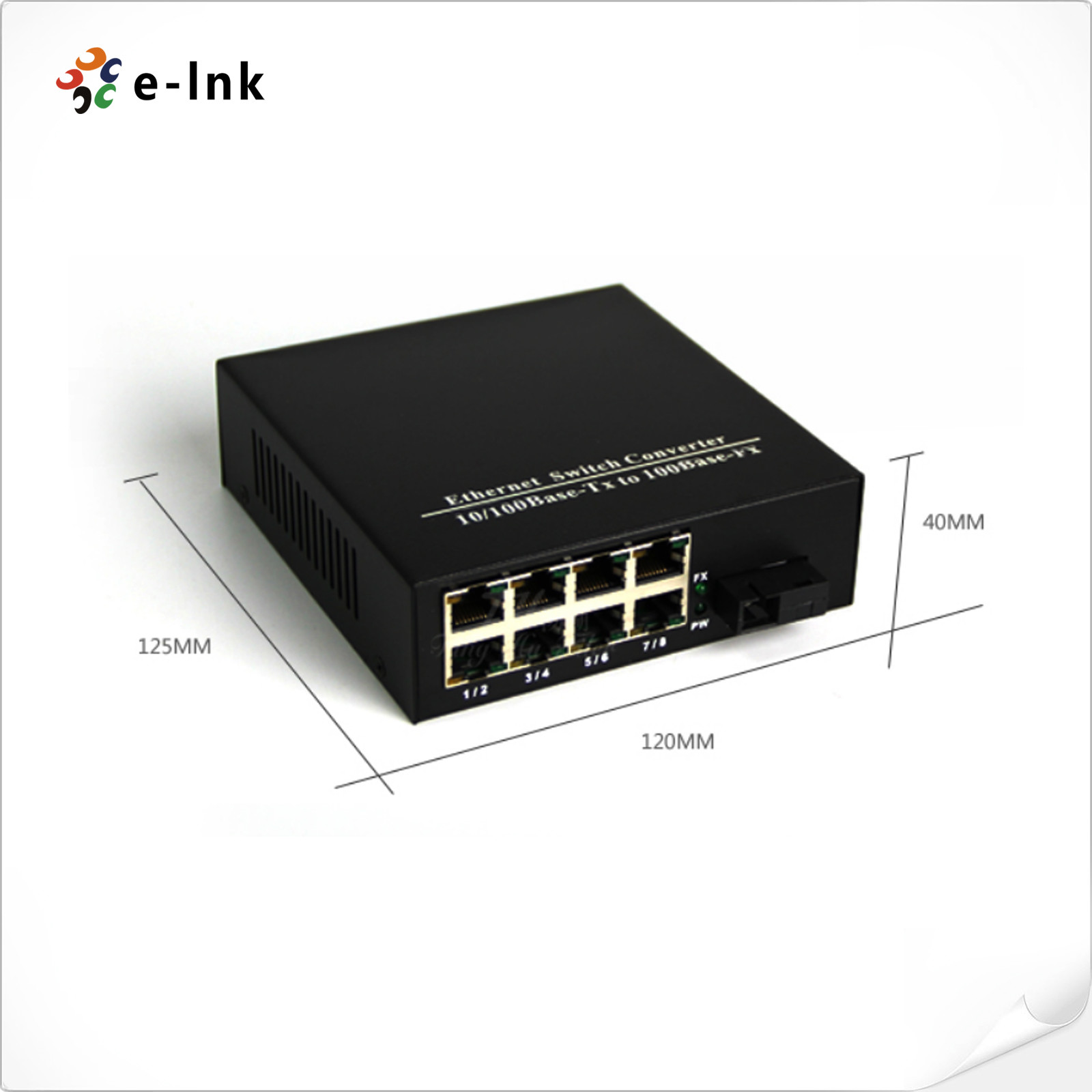 8 Port Fiber Ethernet Switch Ethernet To Fo Converter 850nm