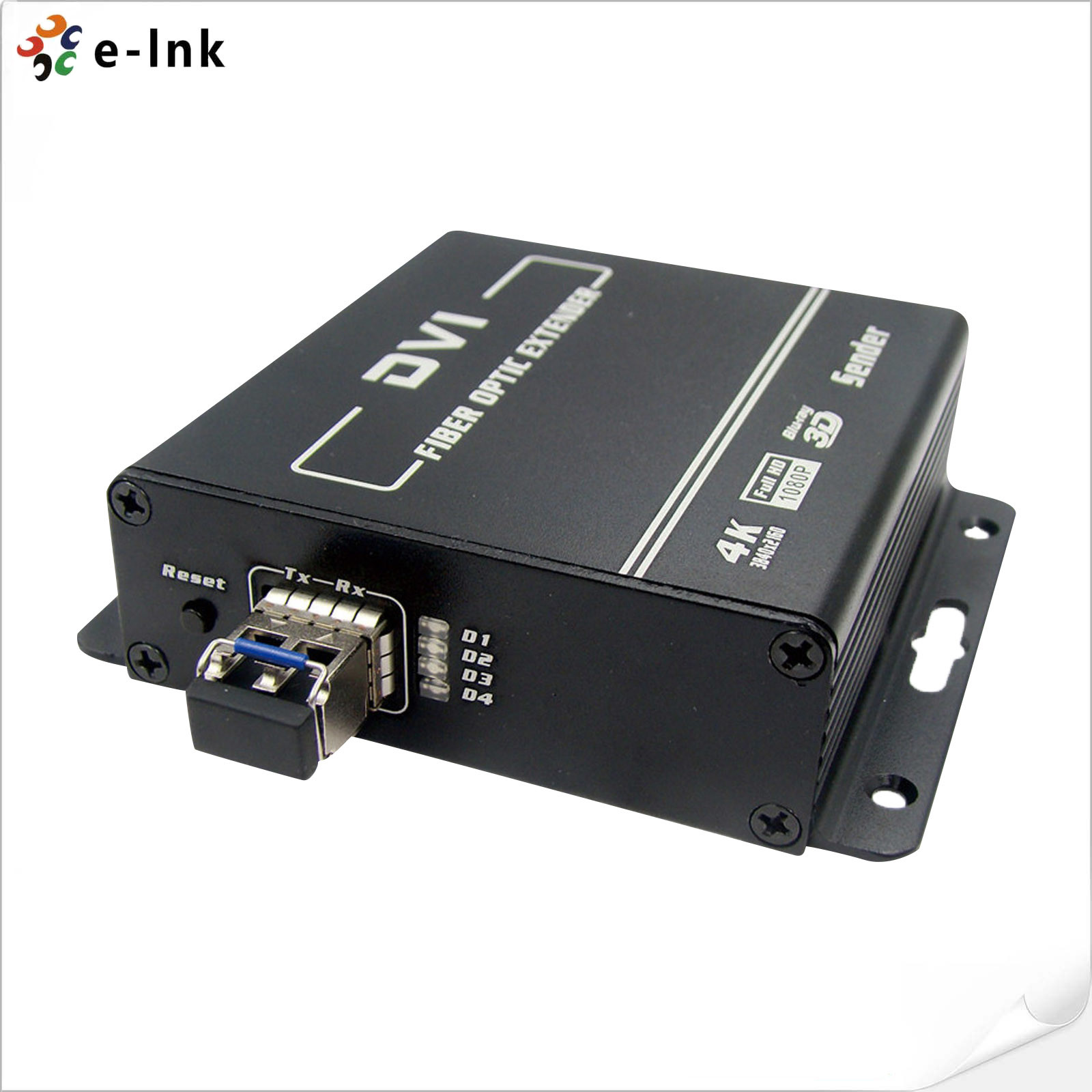 Fiber Converter 4K DVI KVM Fiber Optic Video Extender DVI To Optical ...