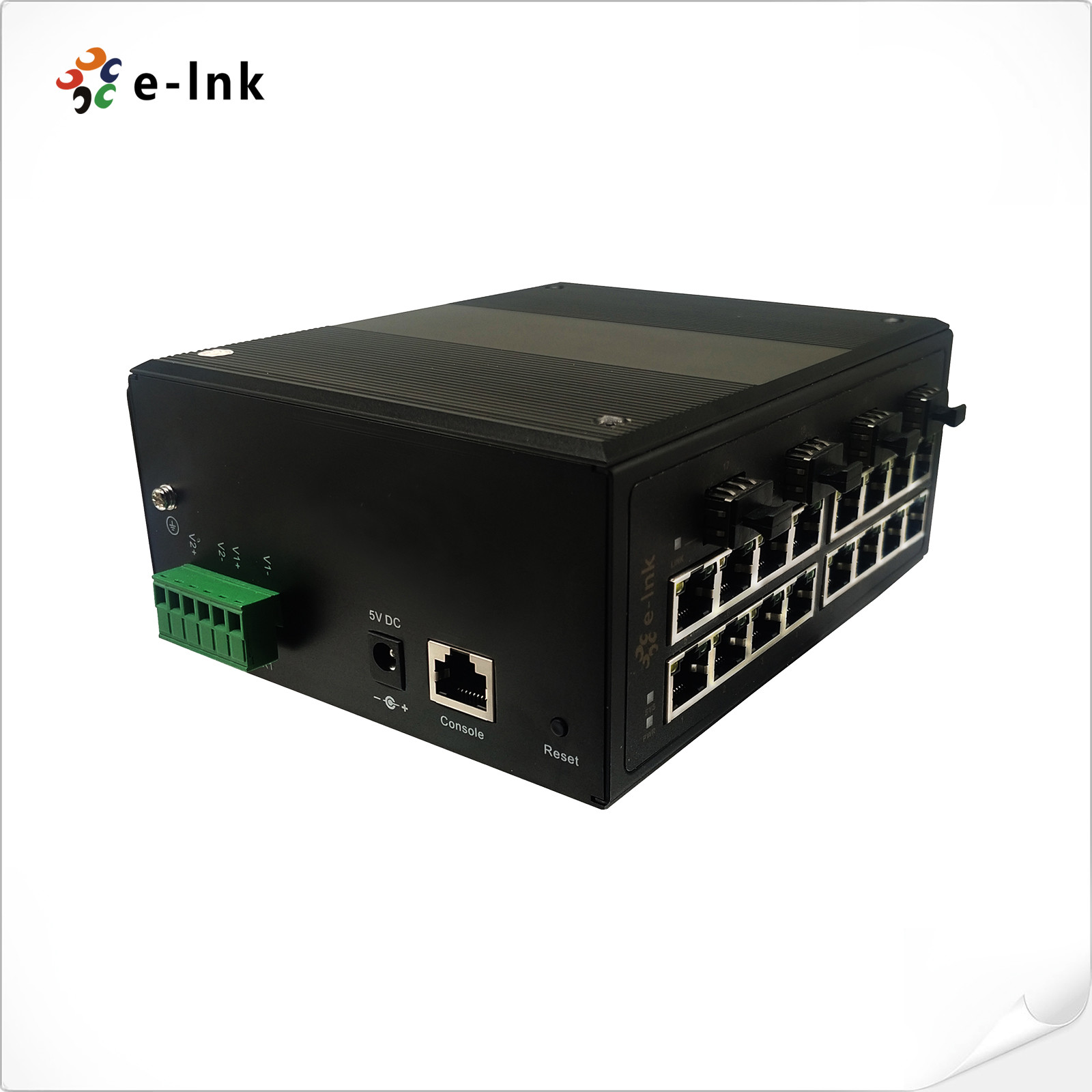 16 Port Industrial PoE Switch With Fiber Power Over Ethernet Injector ...
