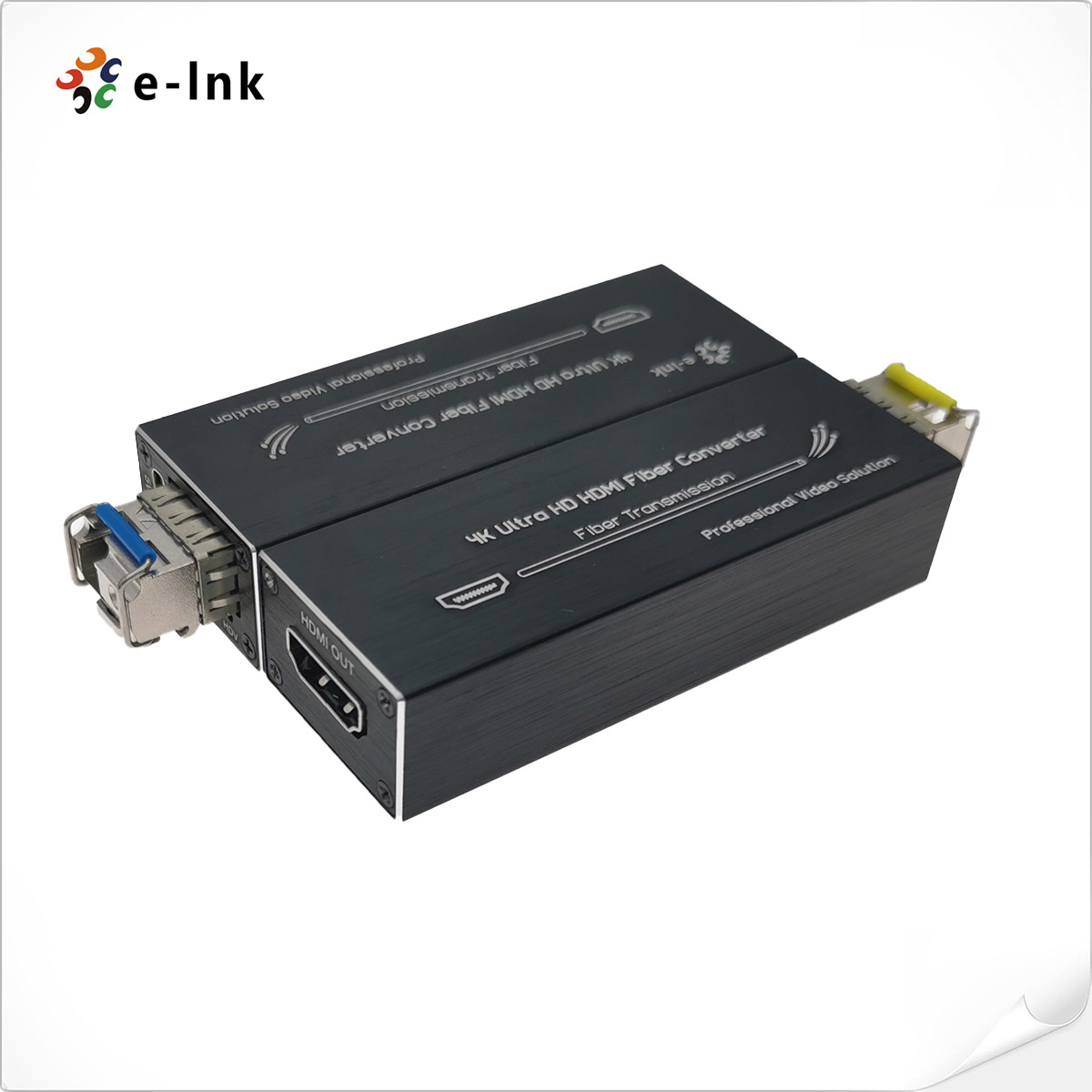 Mini 4K Fiber To HDMI Extender With SFP Port Optical Transceiver HD
