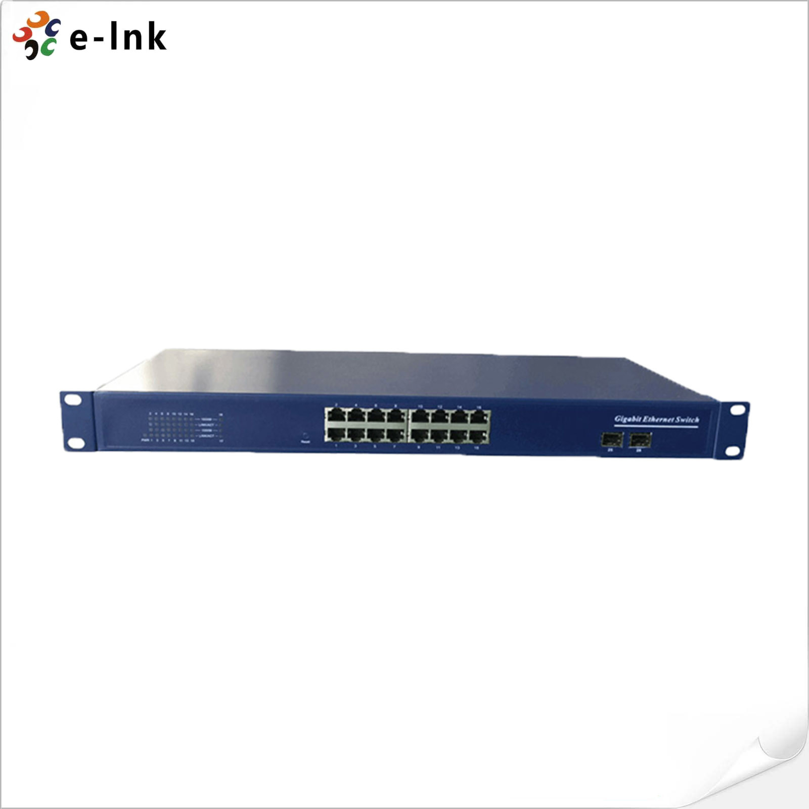 Commercial Ethernet Switch 16-Port 10/100/1000M Gigabit With 2 SFP ...