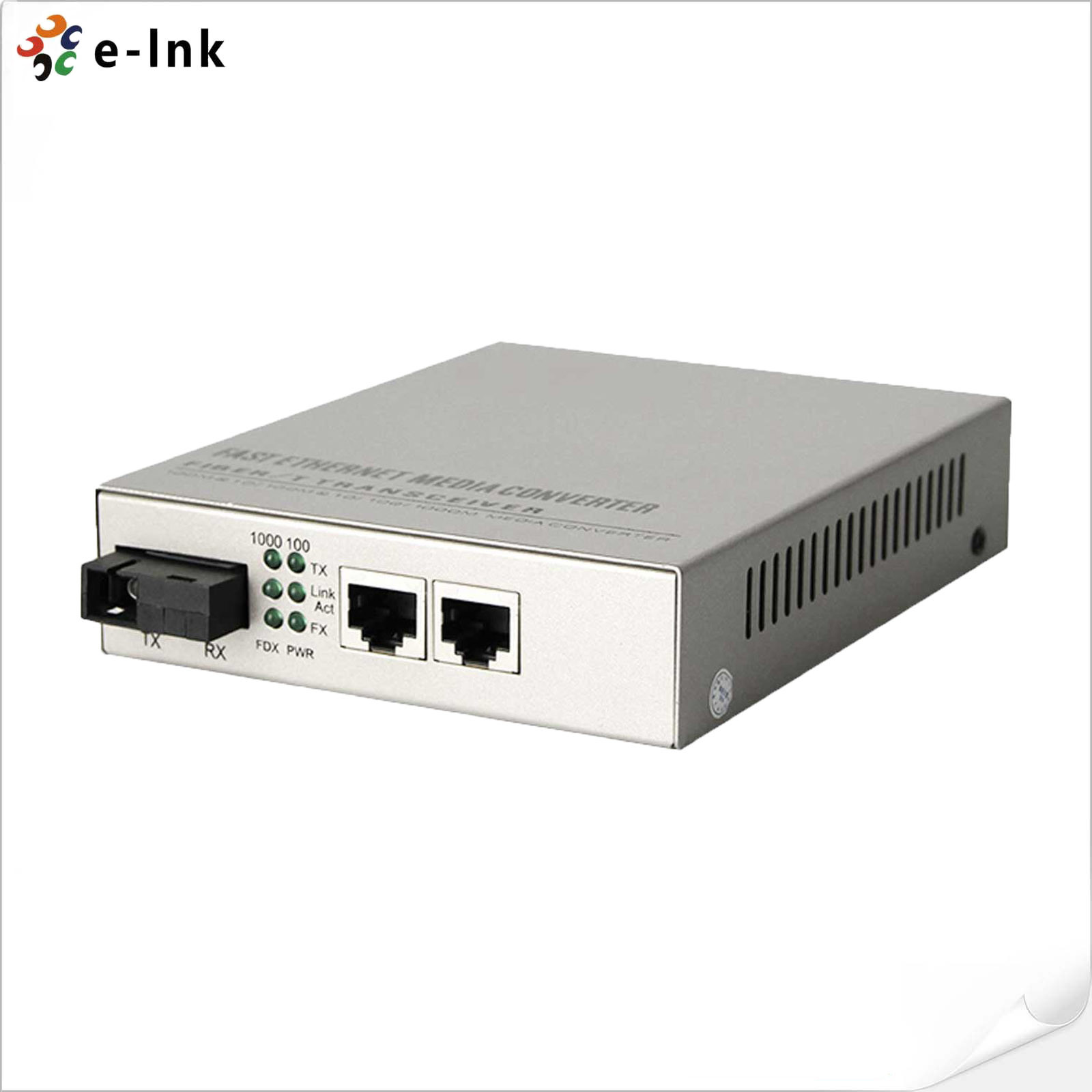 2 Port RJ45 Gigabit Switch With Sfp Port Media Converter