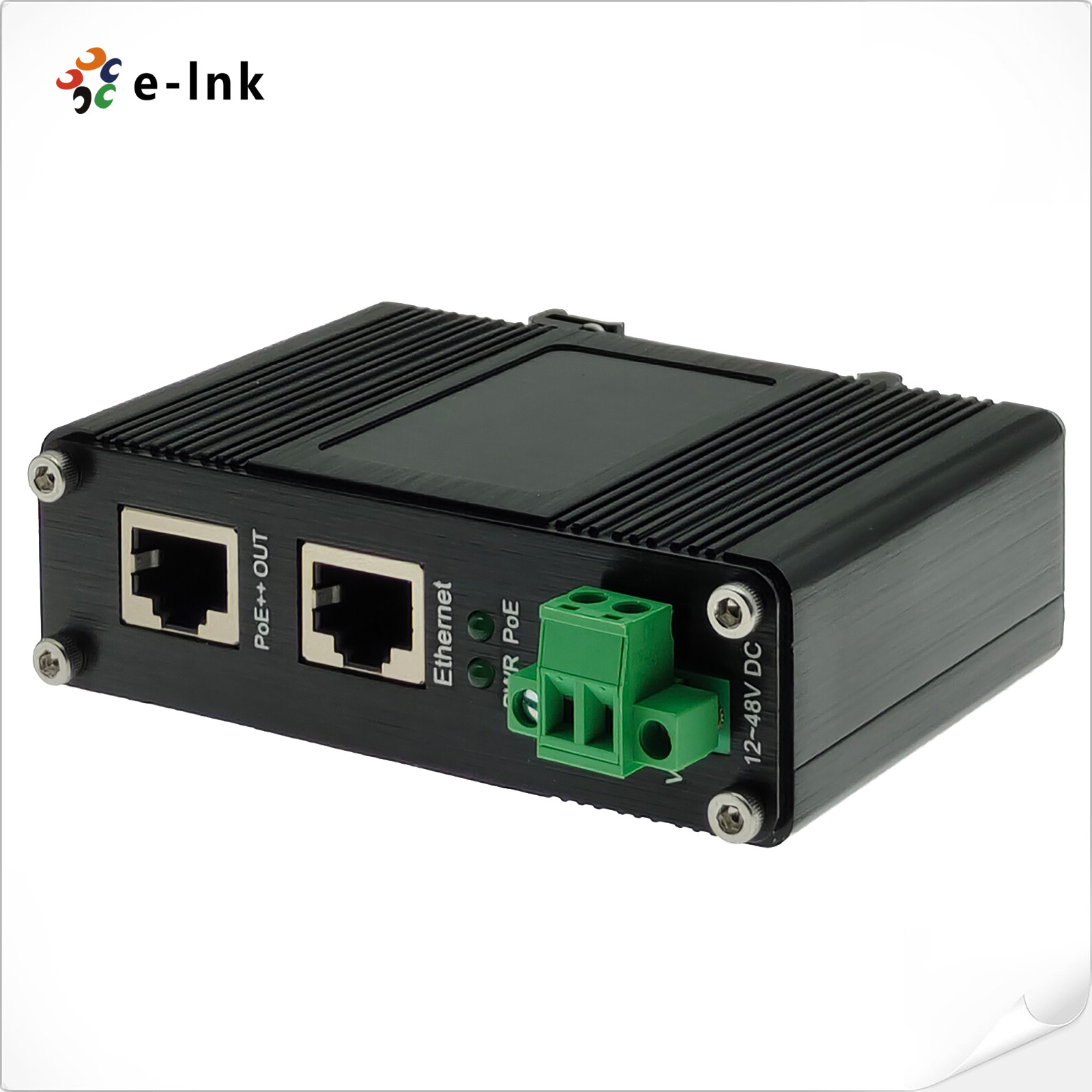 Mini Industrial 802.3 Bt Poe++ Injector 10/100/1000M 95W 12VDC - 48VDC