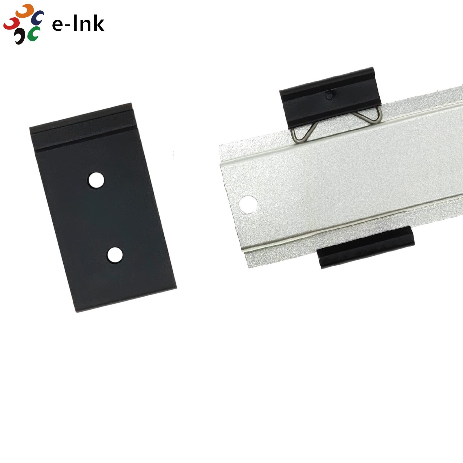 DIN Rail Mount Clip 1.08 Width Universal 35mm Black Aluminum DIN Rail ...