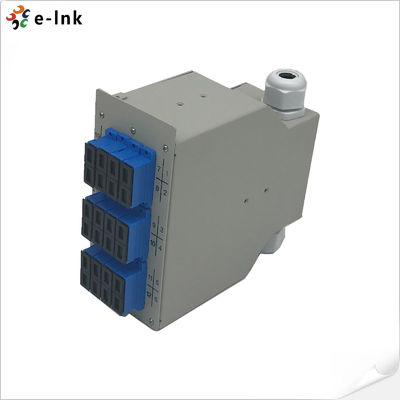 Din Rail Mount Fiber Patch Panel 12 Ports Duplex SC Adapters